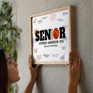 Senior 2025 Basketball Poster, Basketball Senior Night Gift, End of ...
