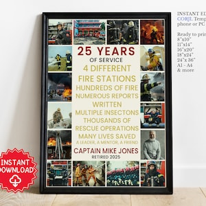 Firefighter Retirement Party Gift Decorations, Firefighter Promotion ...