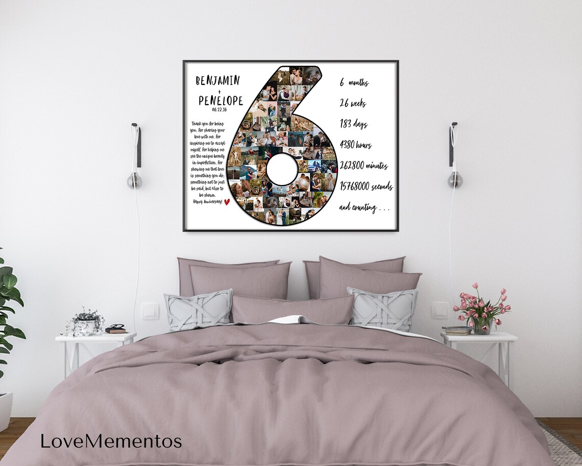 Custom 6 Months Dating Anniversary Gift for Girlfriend 6th | Etsy