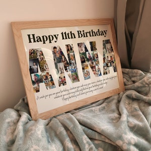 11th Birthday Photo Collage Gift, 11th Birthday Party Decorations, 11th ...