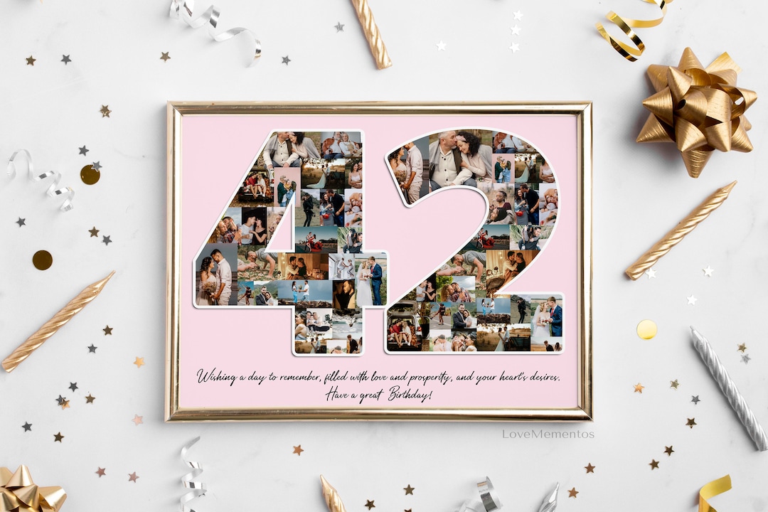 42nd Birthday Gift for Him & Her, 42 Year Old Gift for Men Women, Happy ...