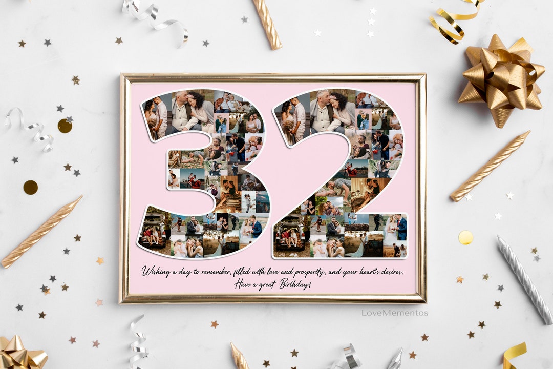 32nd Birthday Gift for Her & Him, 32 Year Old Gift for Men Women, Happy ...