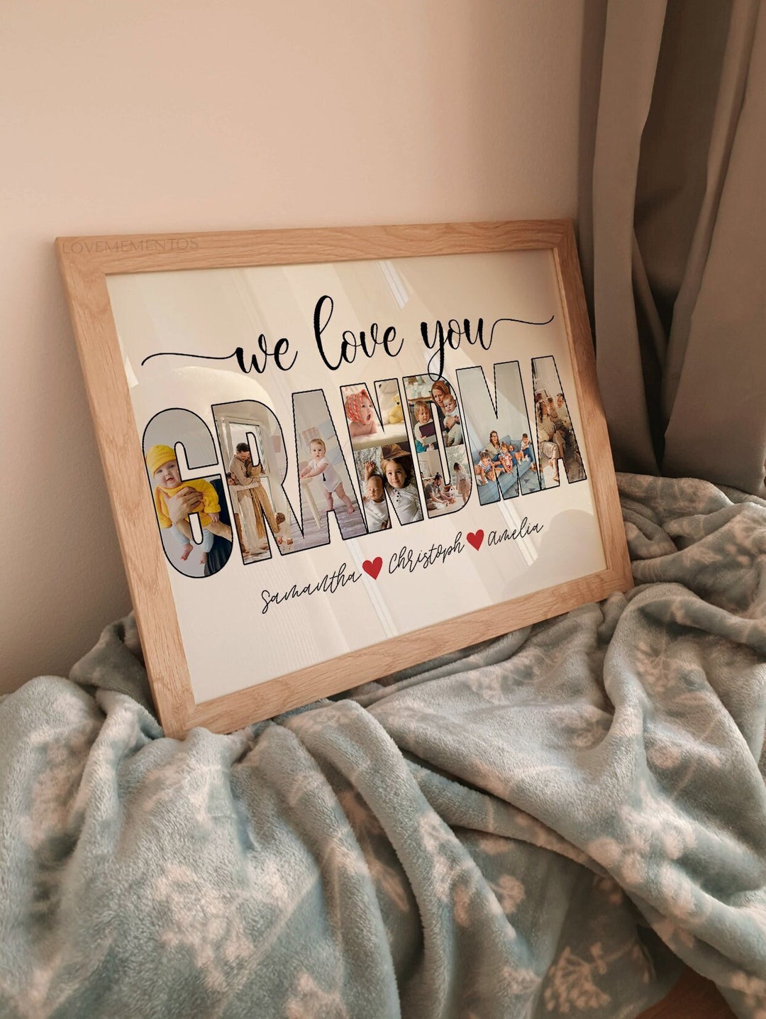 Custom Grandma Photo Collage Gift for Grandmother Birthday - Etsy