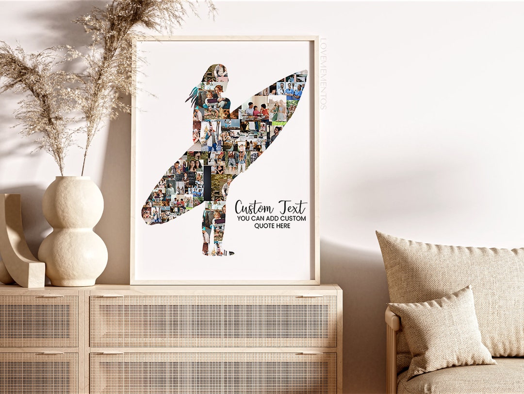 Surf Girl Gifts, Surfing Woman Photo Collage Poster, Surfing Mom ...