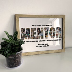 Mentor Gift, Mentor Appreciation Photo Collage, Mentor Gift for Men ...