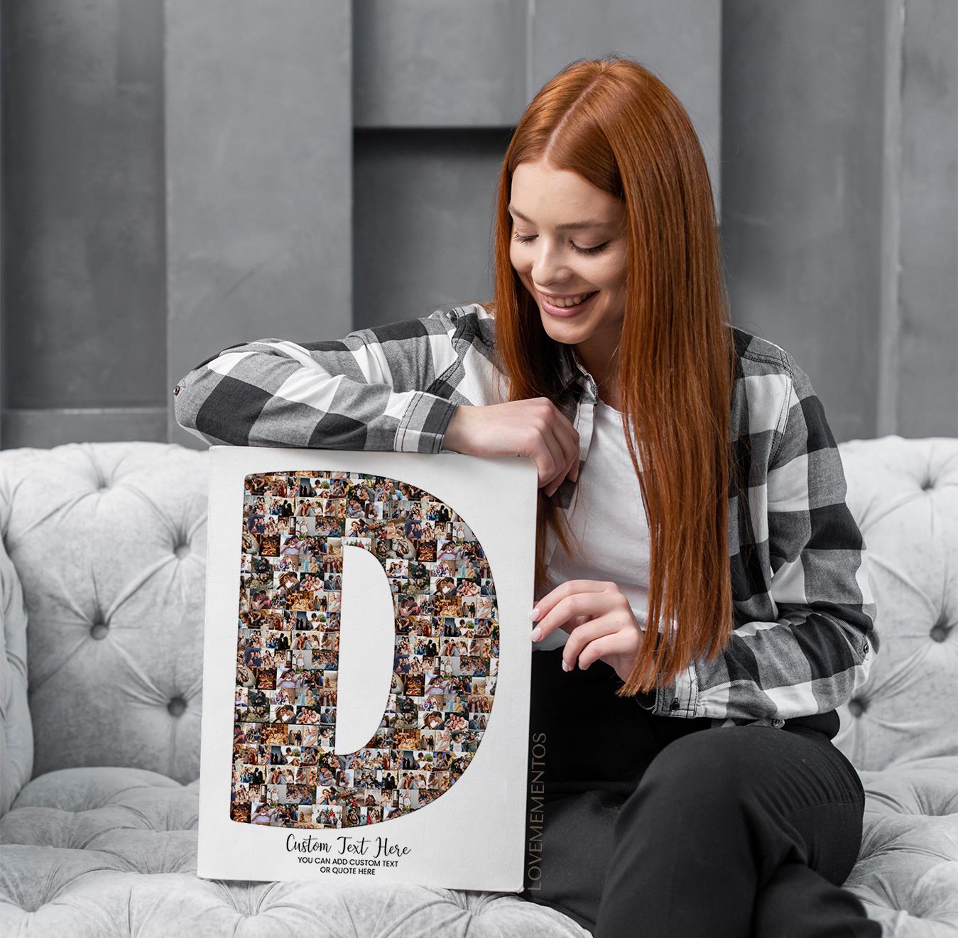Custom Letter D Photo Collage, Letter D Picture Montage, Letter D Wall ...