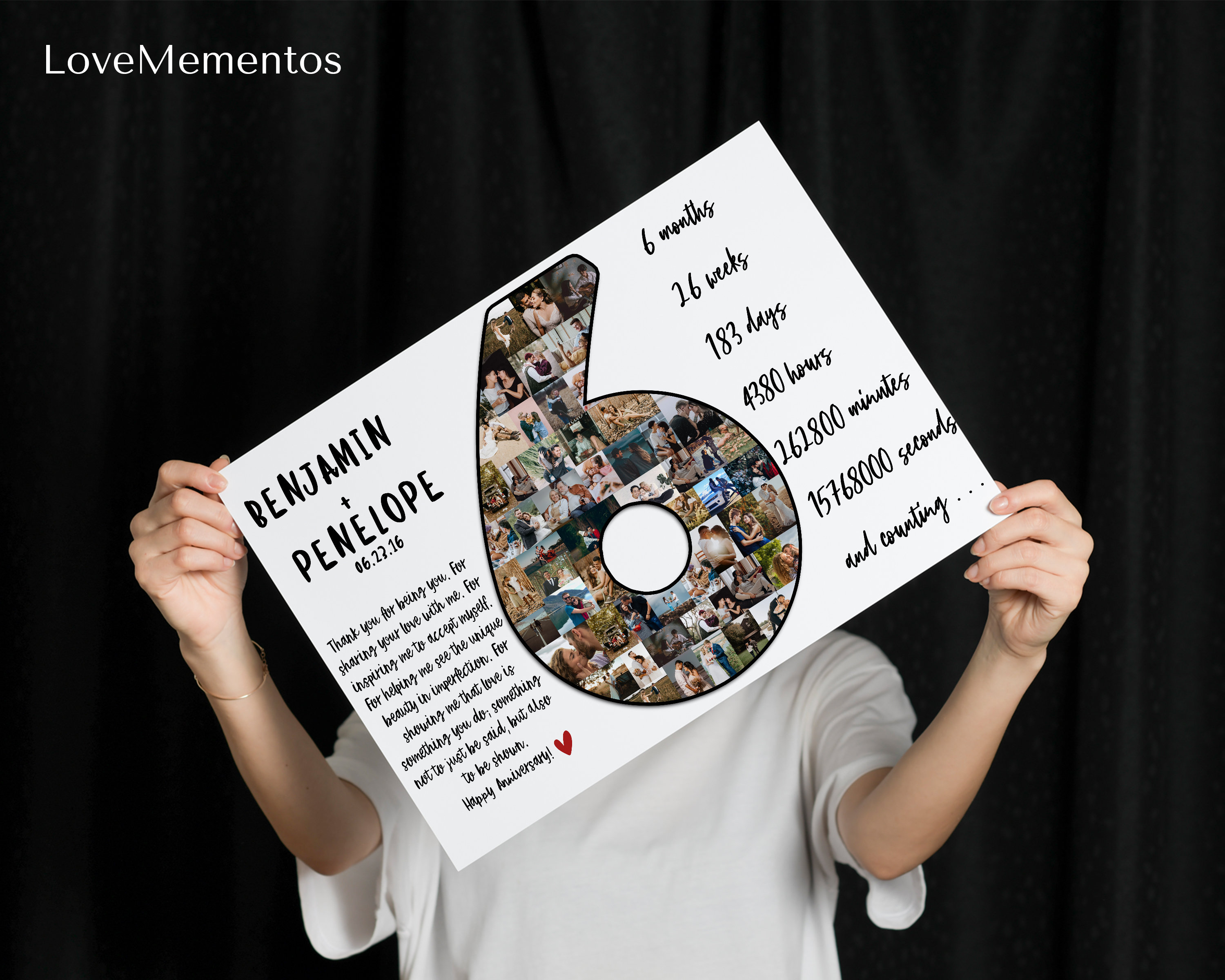 Custom 6 Months Dating Anniversary Gift for Girlfriend 6th | Etsy