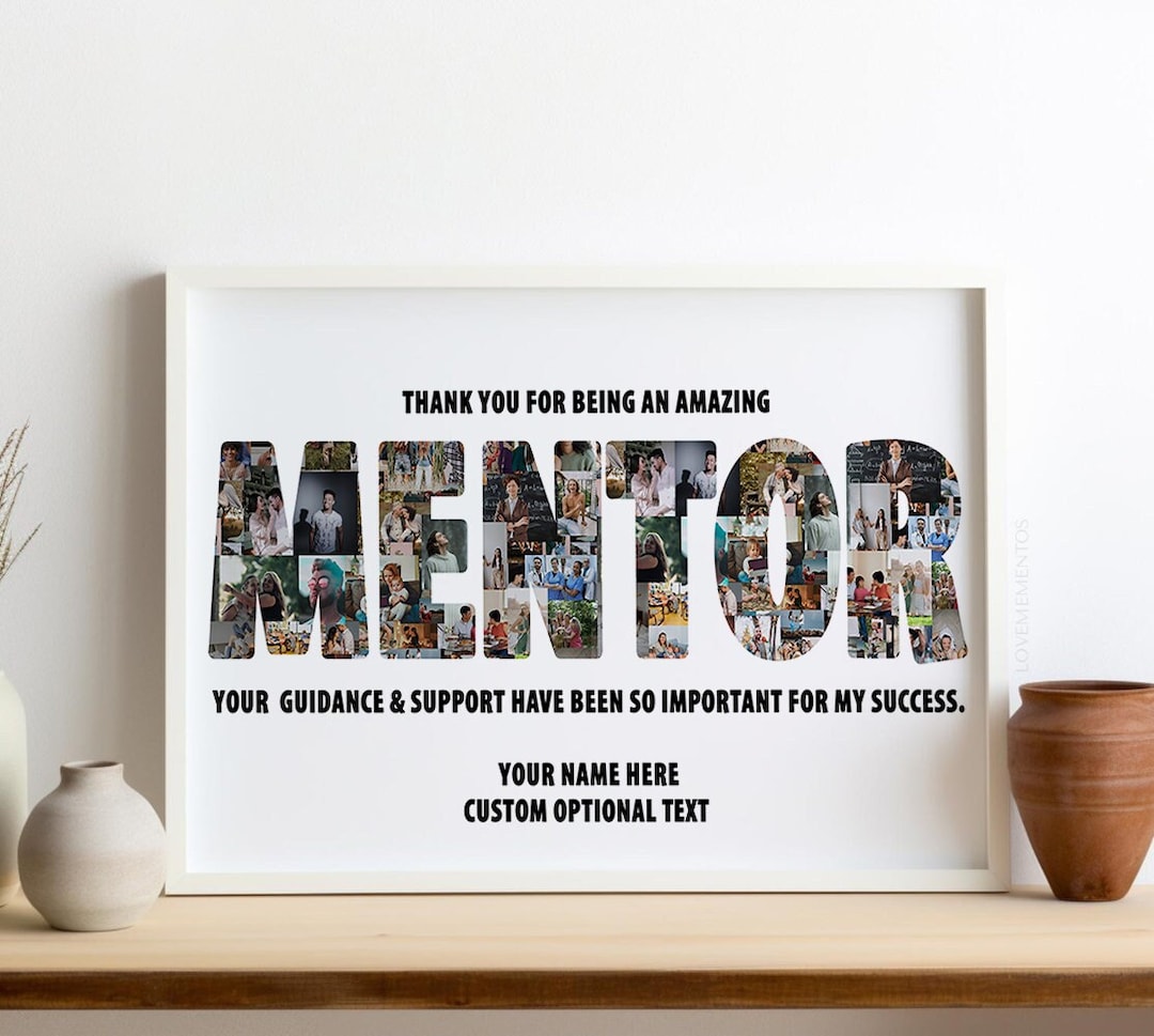 Mentor Gift, Mentor Appreciation Photo Collage, Mentor Gift for Men ...