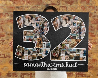 32nd Anniversary Card, 32nd Anniversary Gift for Husband, 32 Year ...