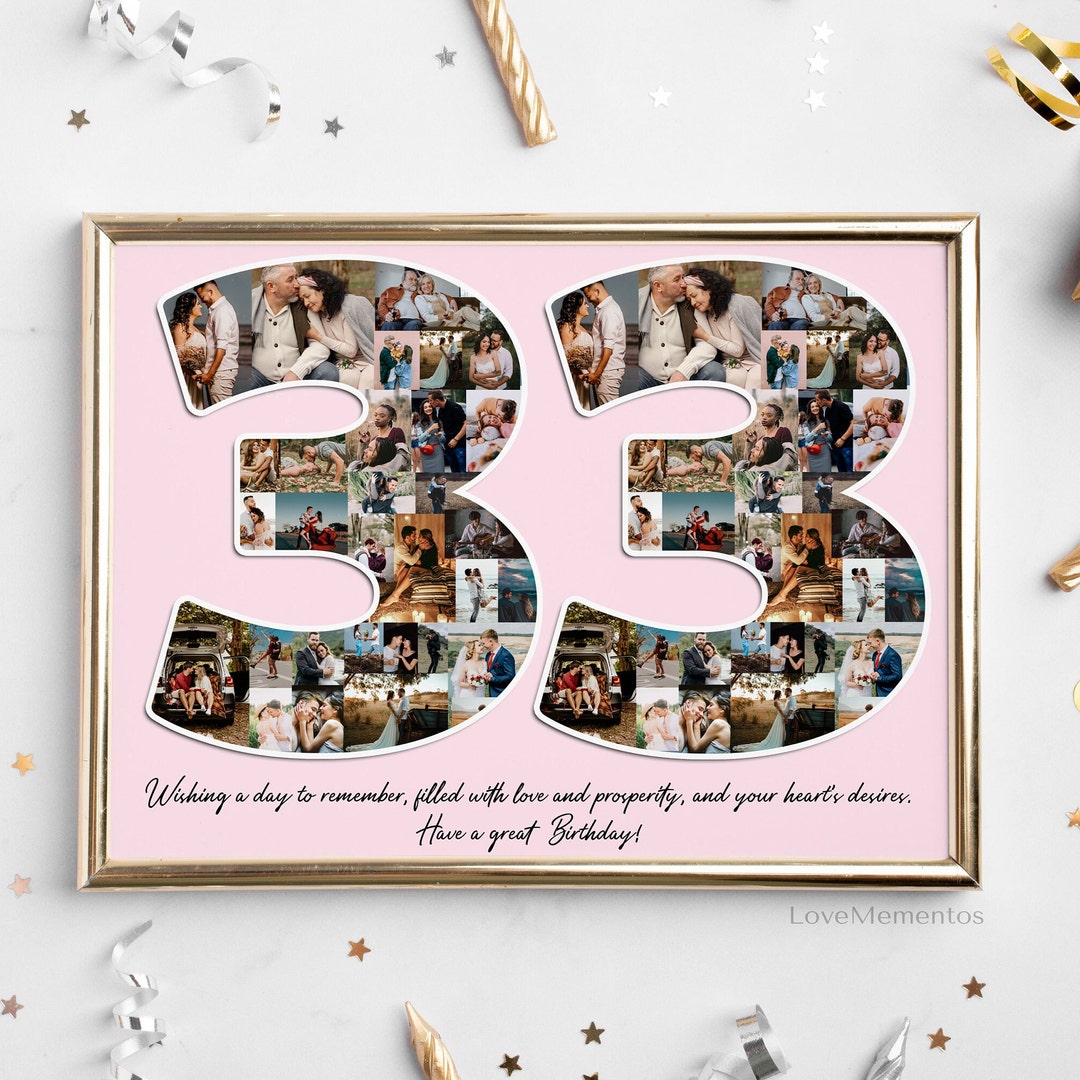 33rd Birthday Gift for Her & Him, 33 Year Old Gift for Men Women, Happy ...