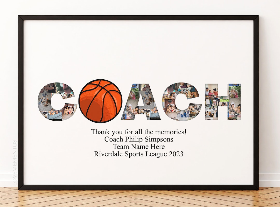 Basketball Coach Gift, Personalized Basketball Coach Gift From Team ...