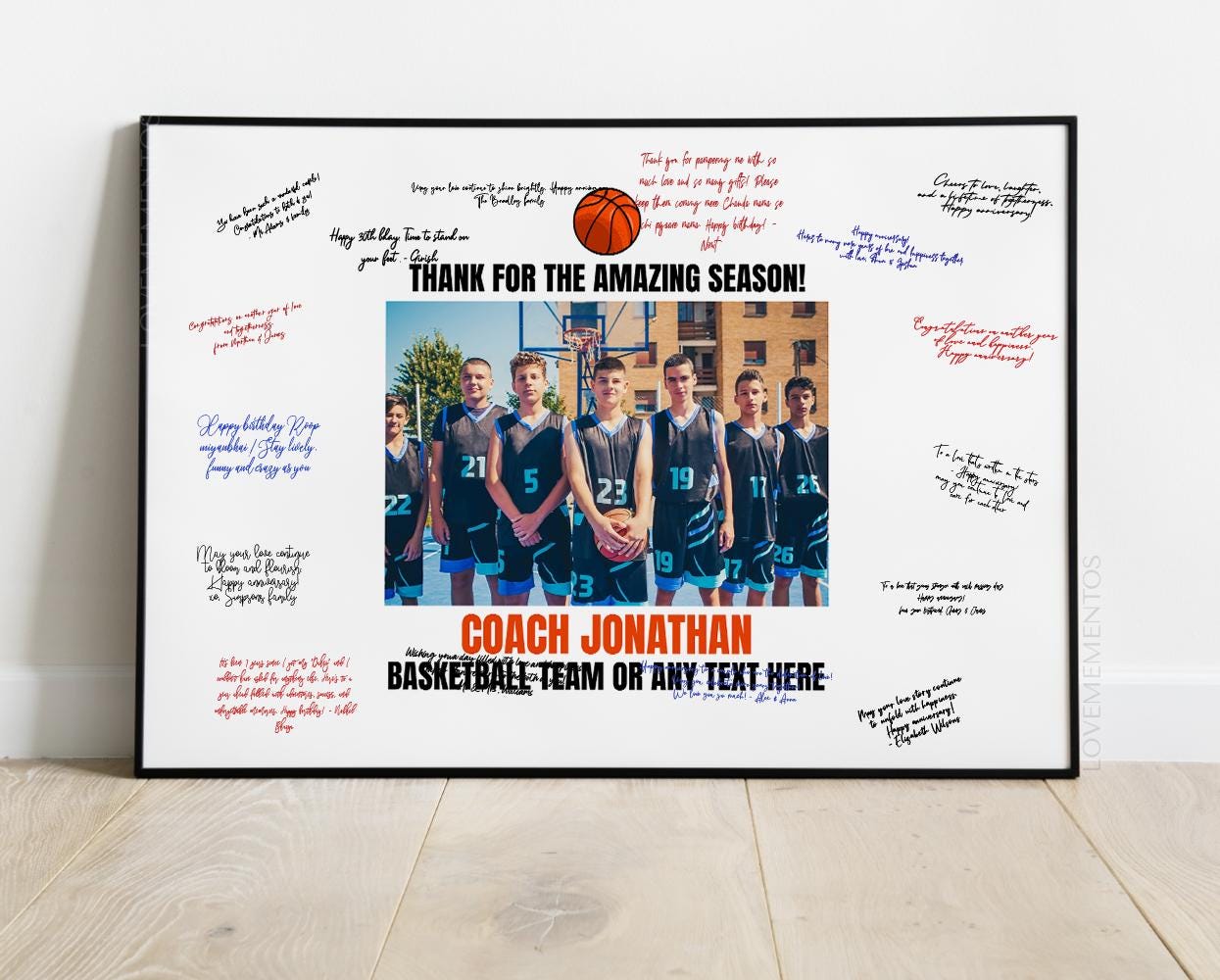Editable Basketball Coach Appreciation, Baskteball Team Gift for Coach ...