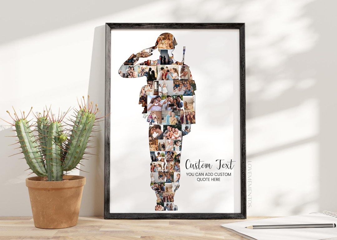 Army Soldier Photo Collage, Military Gift, Army Husband, Army Boyfriend ...