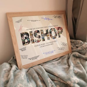 Bishop Appreciation Gift, Bishop Photo Collage, Bishop Birthday Gift ...