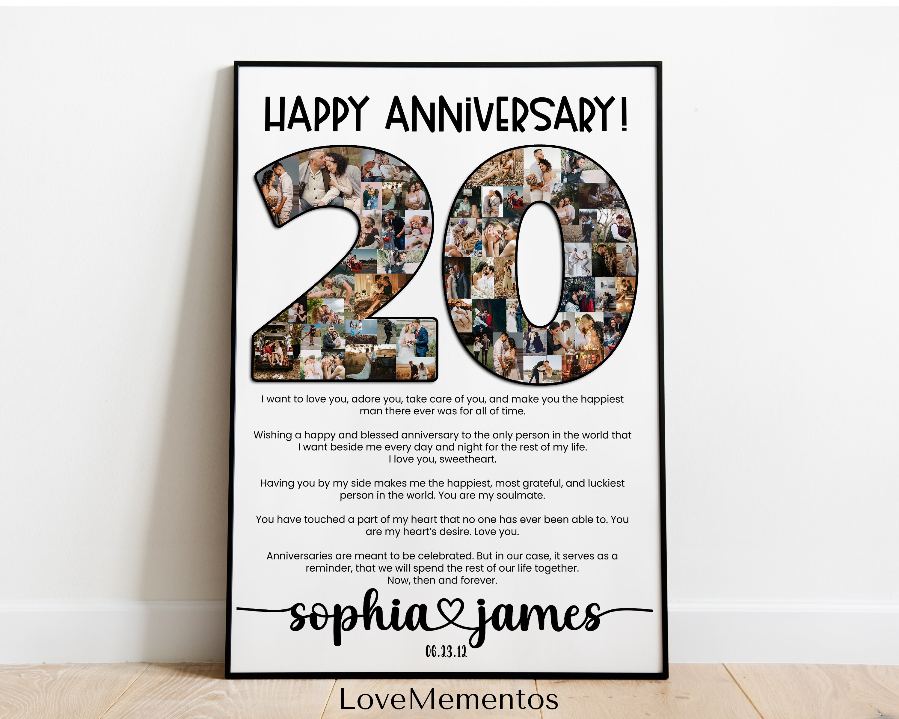 Custom 20 Years Anniversary Gift For Husband 20th Wedding Etsy Custom 20 Years Anniversary Gift For Husband 20th Wedding Etsy