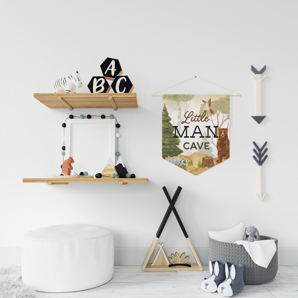 Little Man Cave Jungle Nursery Boys Bedroom Woodland Nursery - Etsy