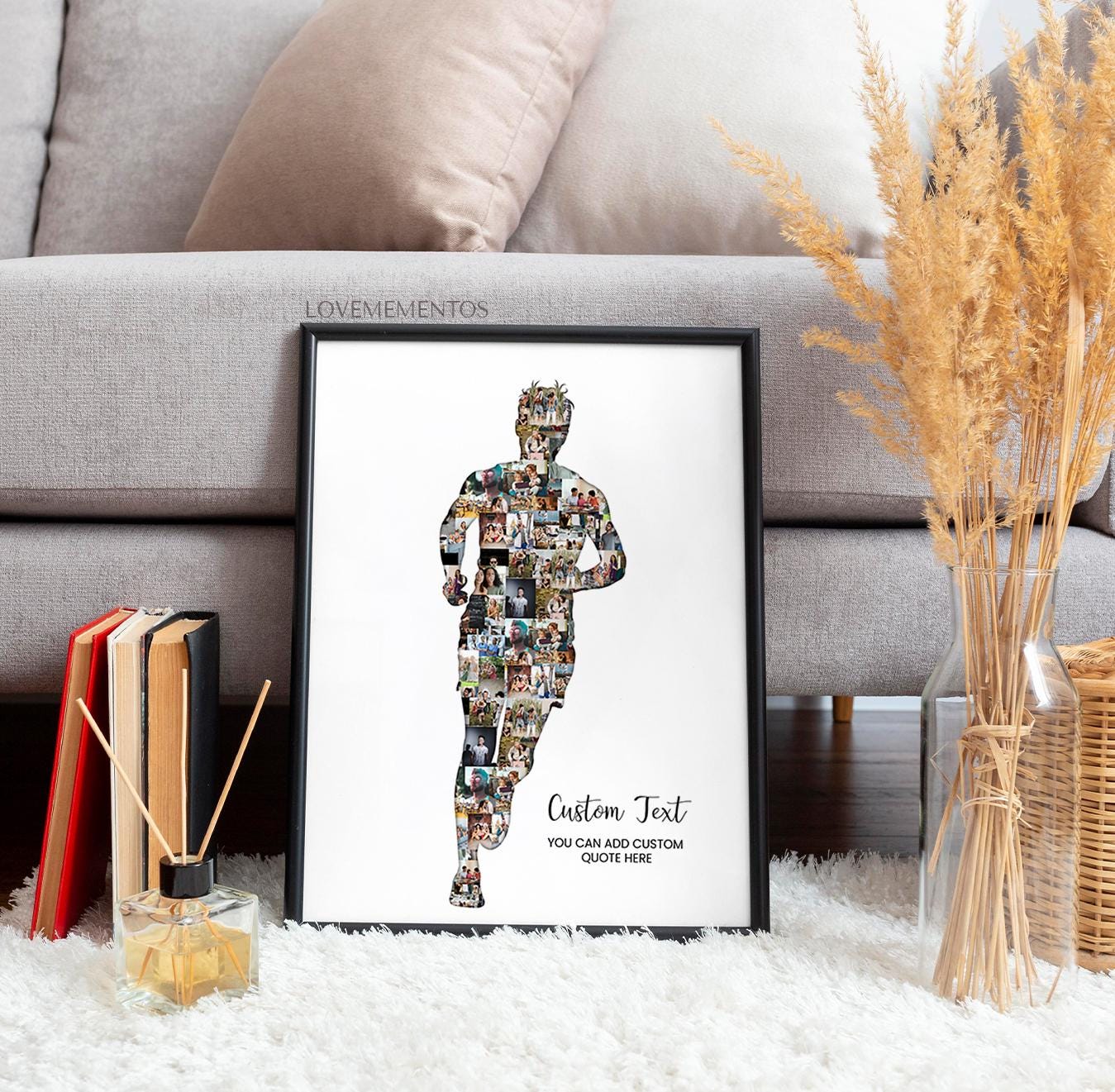 Male Runner Gifts, Running Coach Photo Collage, Running Enthusiast ...