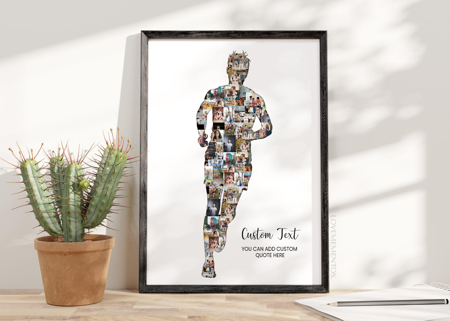 Male Runner Gifts, Running Coach Photo Collage, Running Enthusiast ...