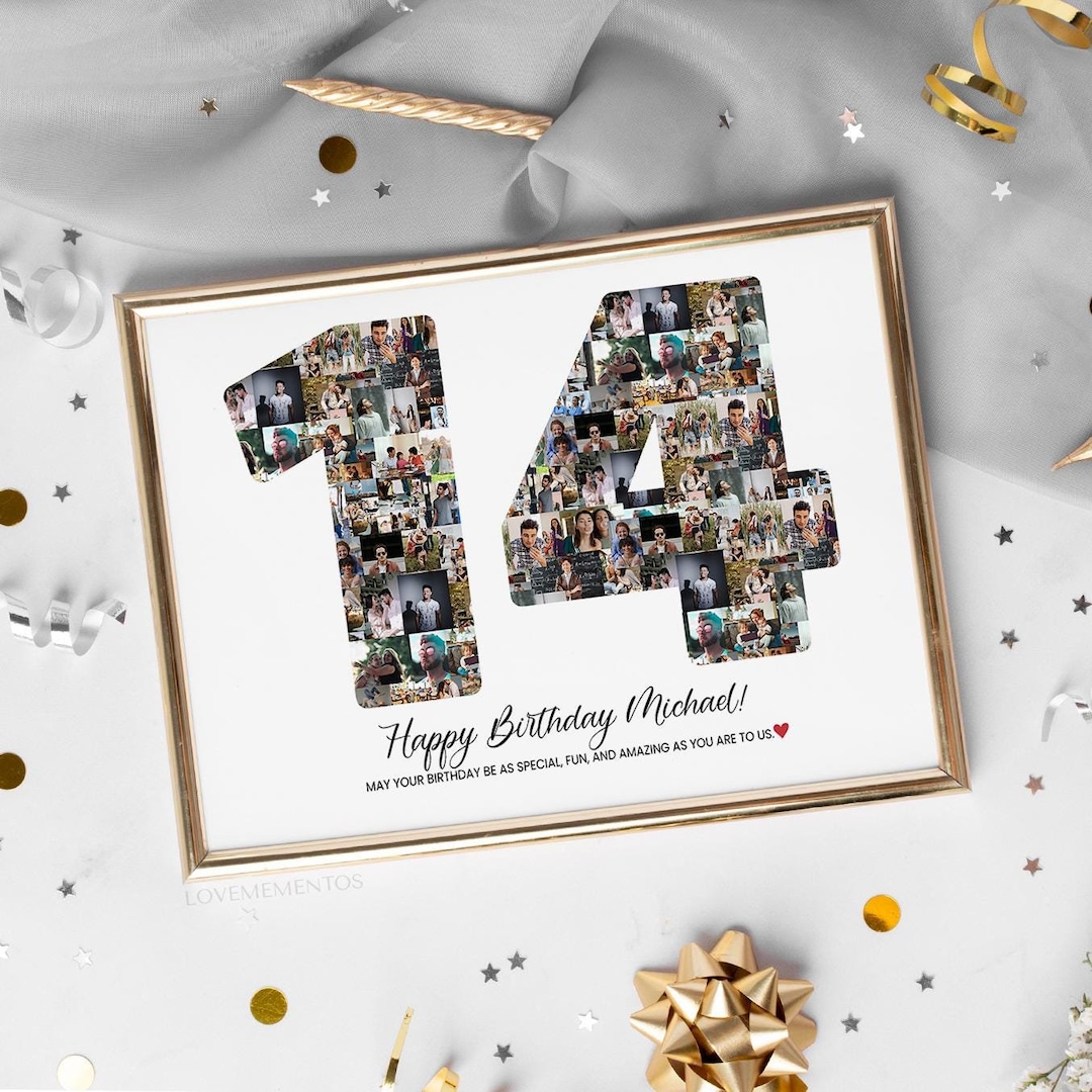 14th Birthday Gift Boy Girl, 14th Birthday Printable Card, 14th ...