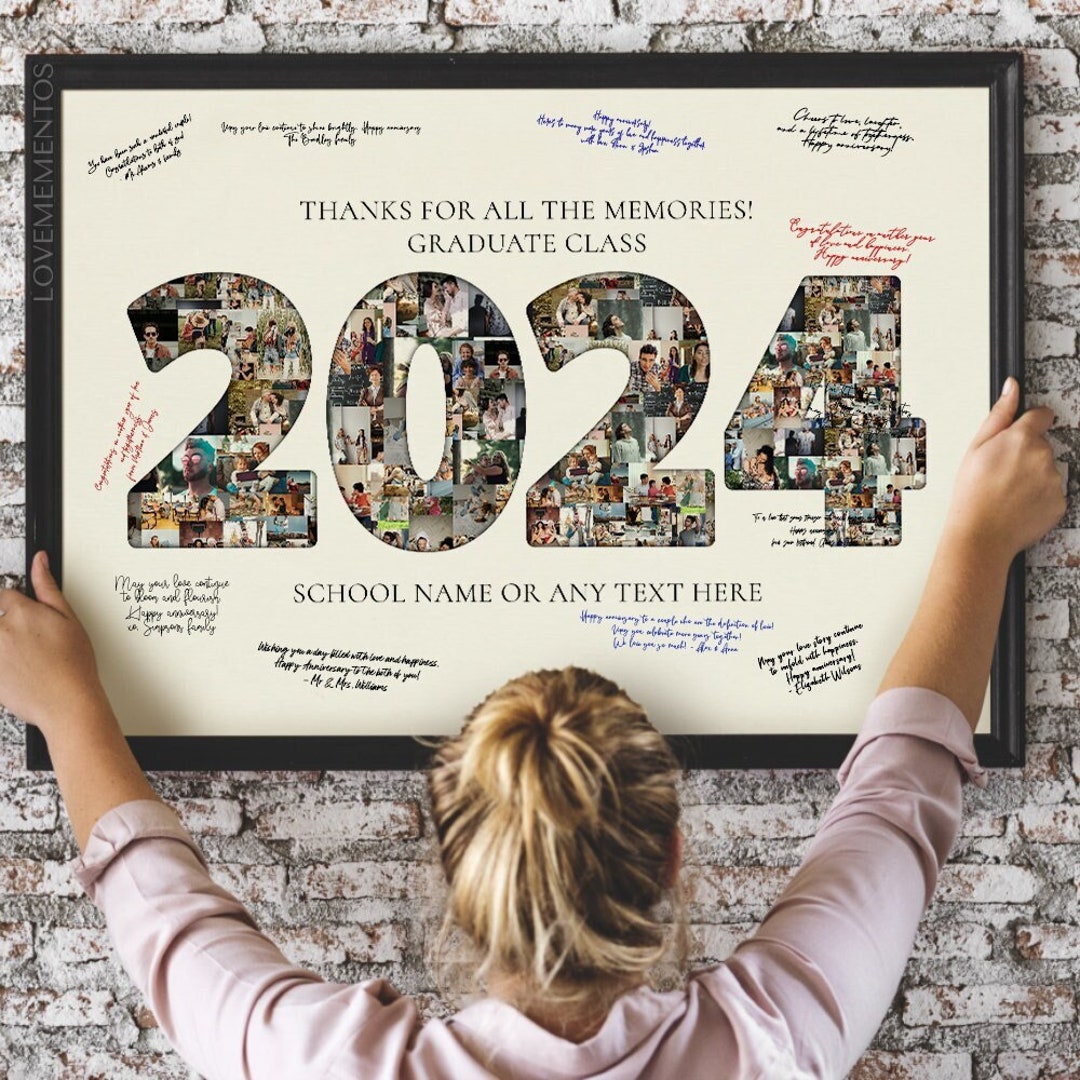 Class of 2024 Graduation Gift, Senior 2k24 Photo Collage Gift, Proud ...