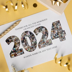 Class of 2024 Graduation Gift, Senior 2k24 Photo Collage Gift, Proud ...