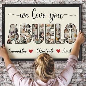Abuelo Collage, Fathers Day Gift for Grandpa, Abuelo Birthday Photo ...