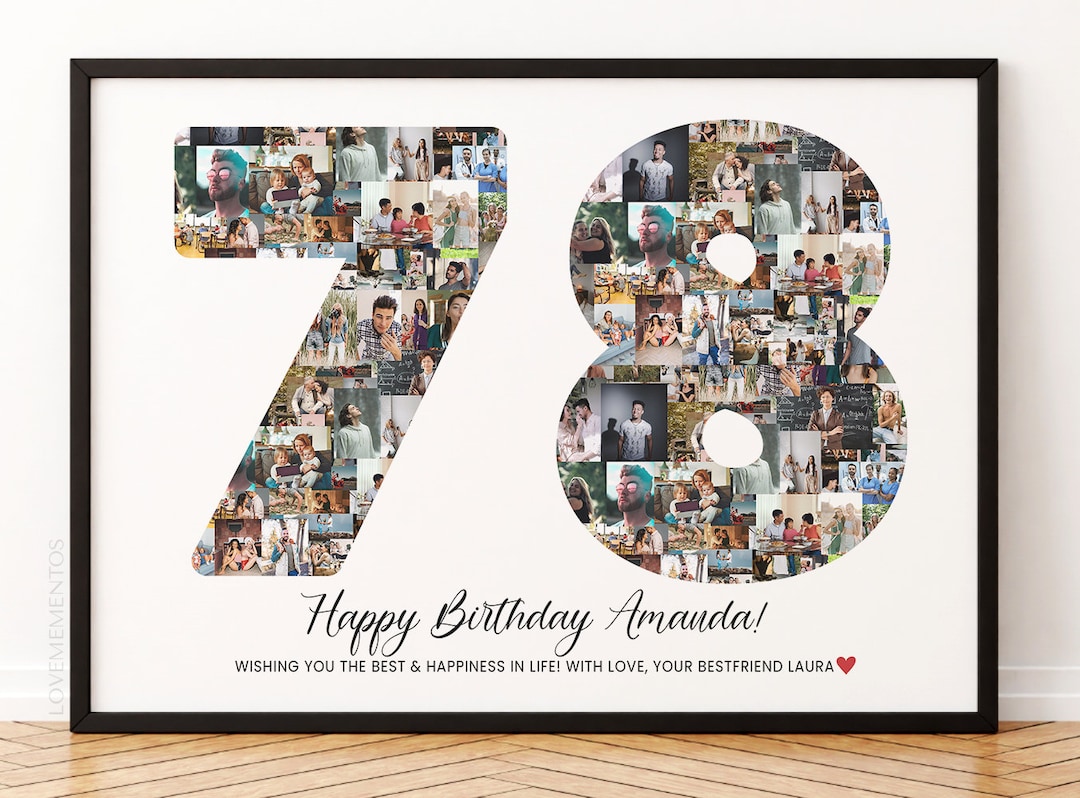 78th Birthday Gift Man Woman, 78th Birthday Party Decorations, 78th ...