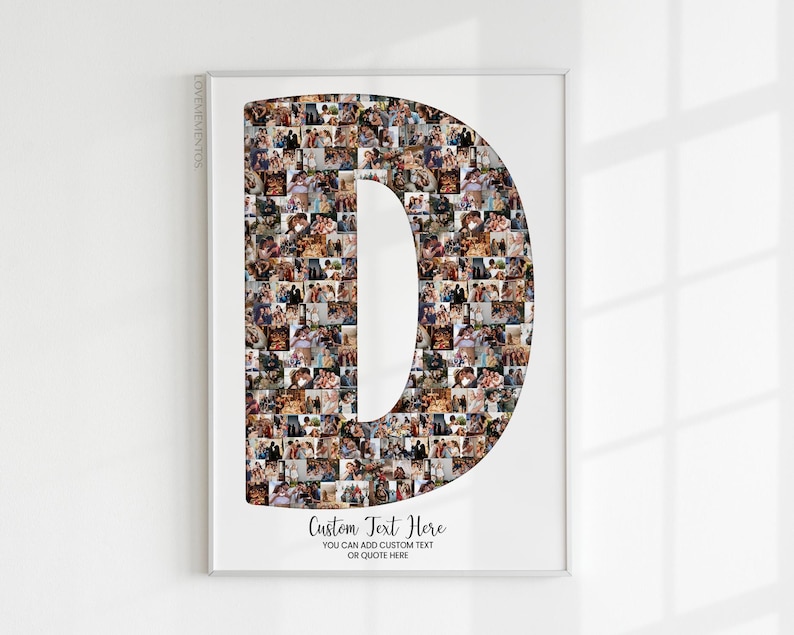 Custom Letter D Photo Collage, Letter D Picture Montage, Letter D Wall ...