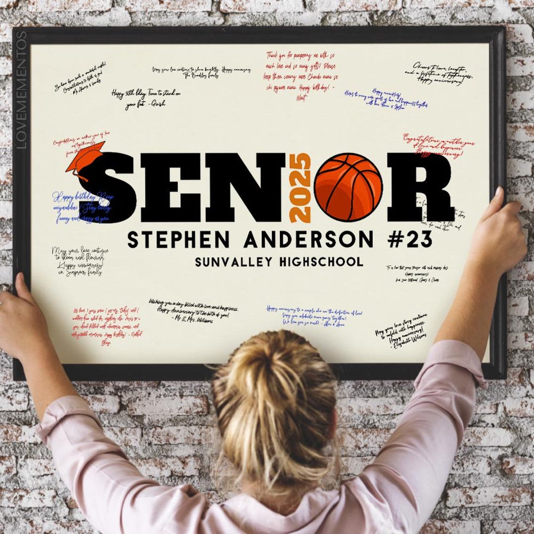 Senior 2025 Basketball Poster, Basketball Senior Night Gift, End of ...