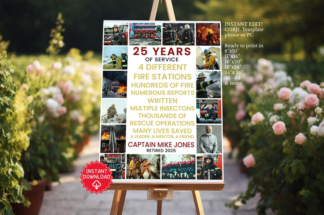 Firefighter Retirement Party Gift Decorations, Firefighter Promotion ...