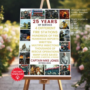 Firefighter Retirement Party Gift Decorations, Firefighter Promotion ...