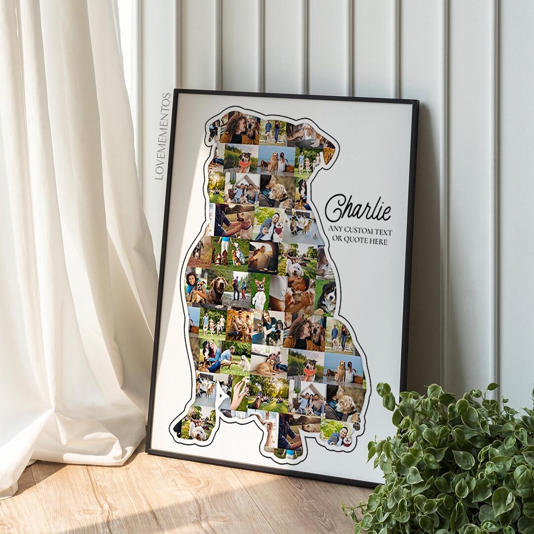 Custom Bulldog Photo Collage Gift, English Bulldog, American Bulldog ...