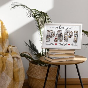Papi Gift, Papi Photo Collage, Gift for Papi From Daughter Son Baby Kids, Birthday Gift for Papi ...
