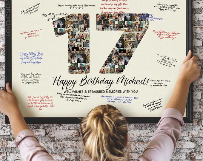 Hot Pink 17th Birthday Sign, 8x10, Cheers to 17 Years, Happy 17th ...