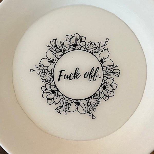 Funny Custom Plate Here is Your Snack Dumbass Funny Gift Swear Words - Etsy