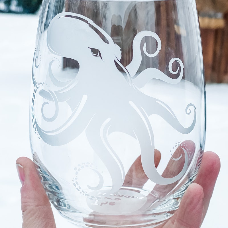 Octopus Wine Glass - Etsy