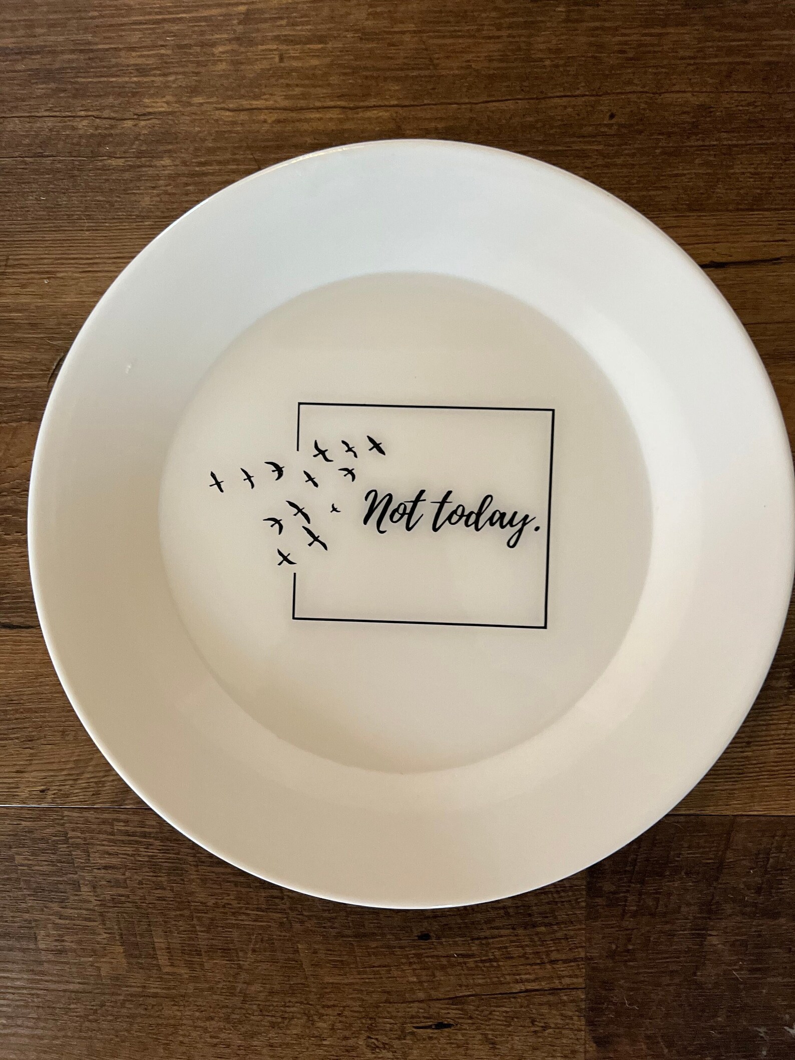 Funny Custom Plate Not Today Funny Gift Swear Words Profanity Gifts ...