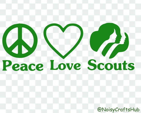Peace Love Scouts Svg Girl Scout Svg File | Etsy