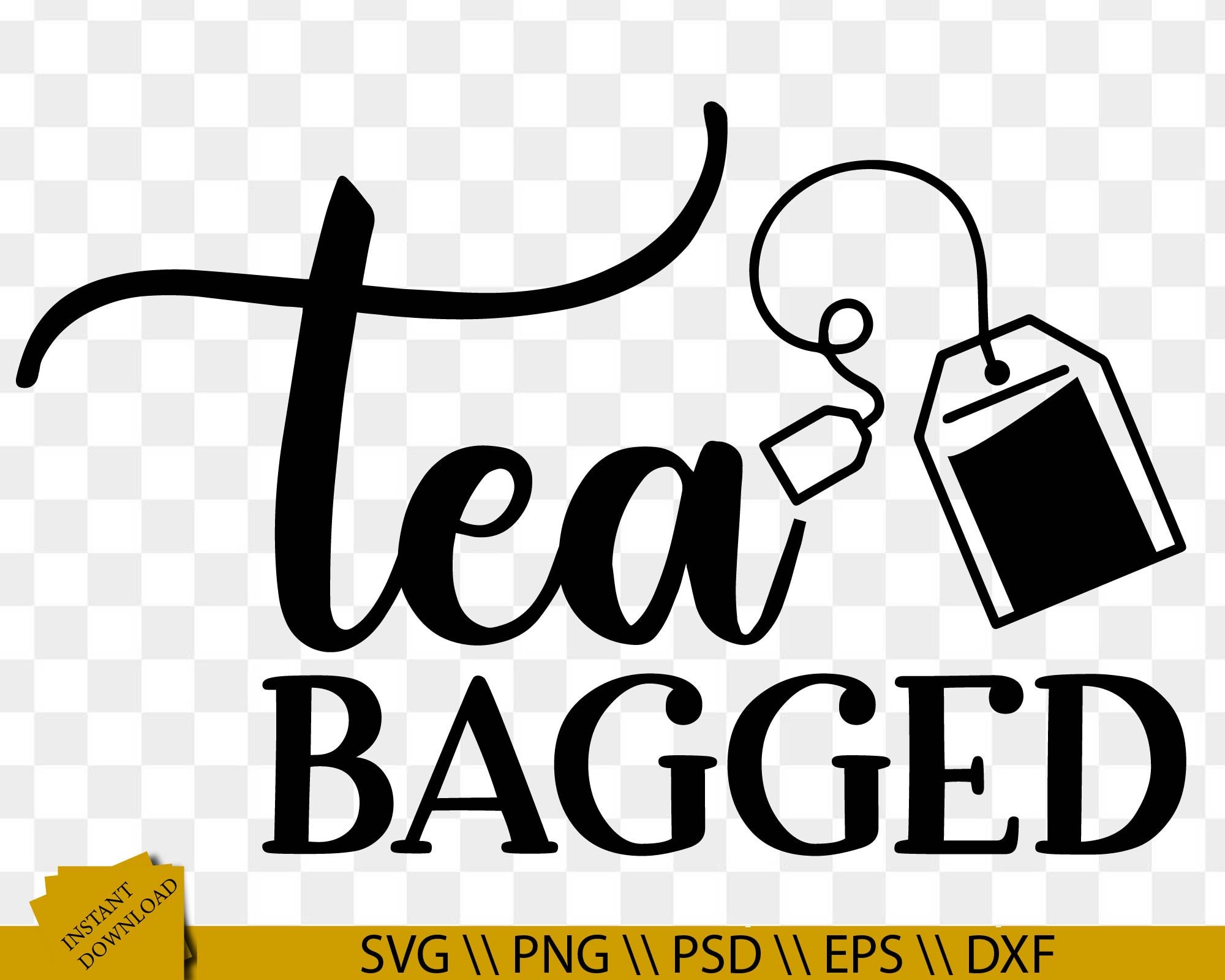 Tea Bagged Svg Tea Quotes svg Tea Wall Art Tea vinyl | Etsy