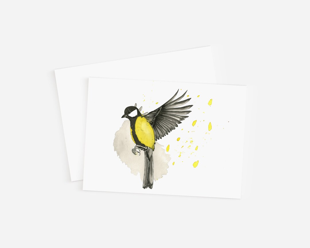 Bird Wish Card Card Without Watercolor Text 5 X 7 Greeting - Etsy