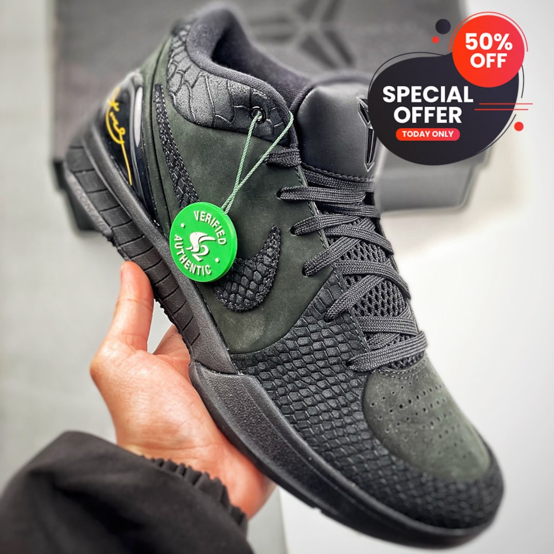 Kobe 4 Black Mamba Shoes Gift for Men and Women on New Year and ...