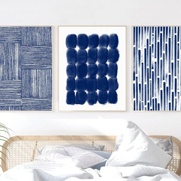 Abstract Wall Art, Blue Watercolor Art, Botanical Abstract Art, Wall ...