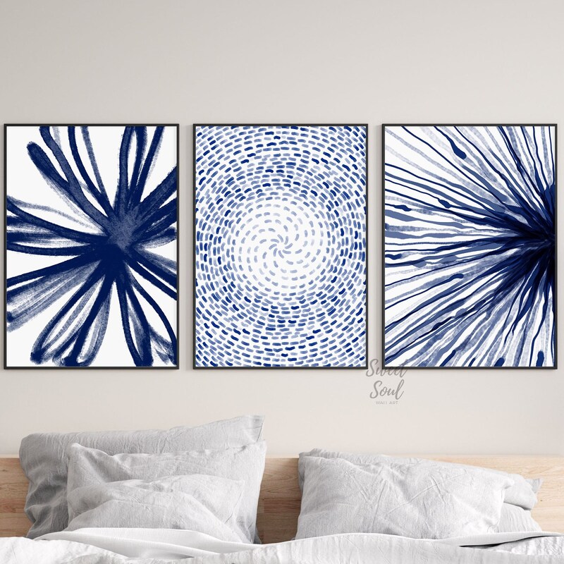 Printable Blue Wall Art - Etsy