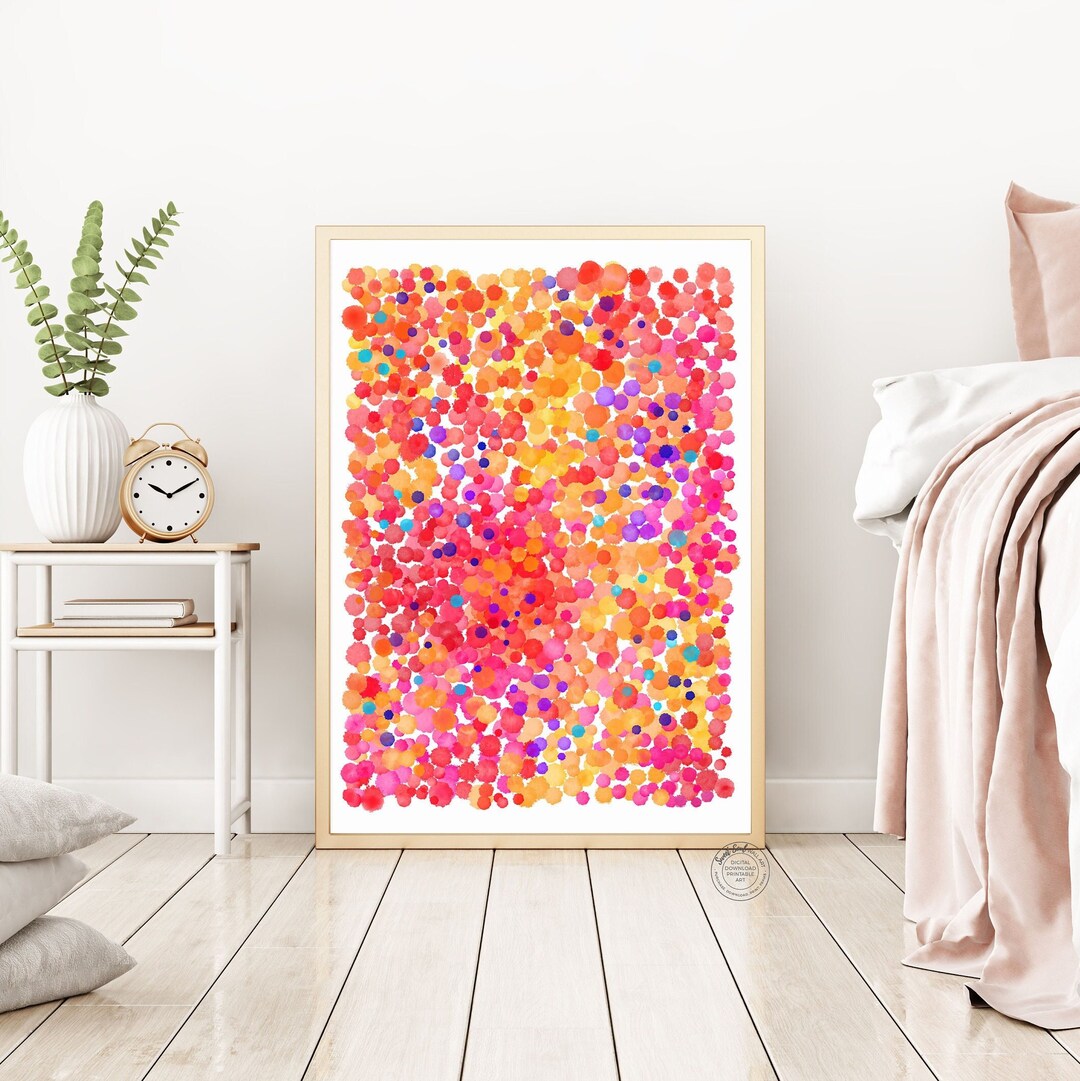 Wall Decor Art Digital Print, Bright Gallery Wall Art, Abstract Art ...