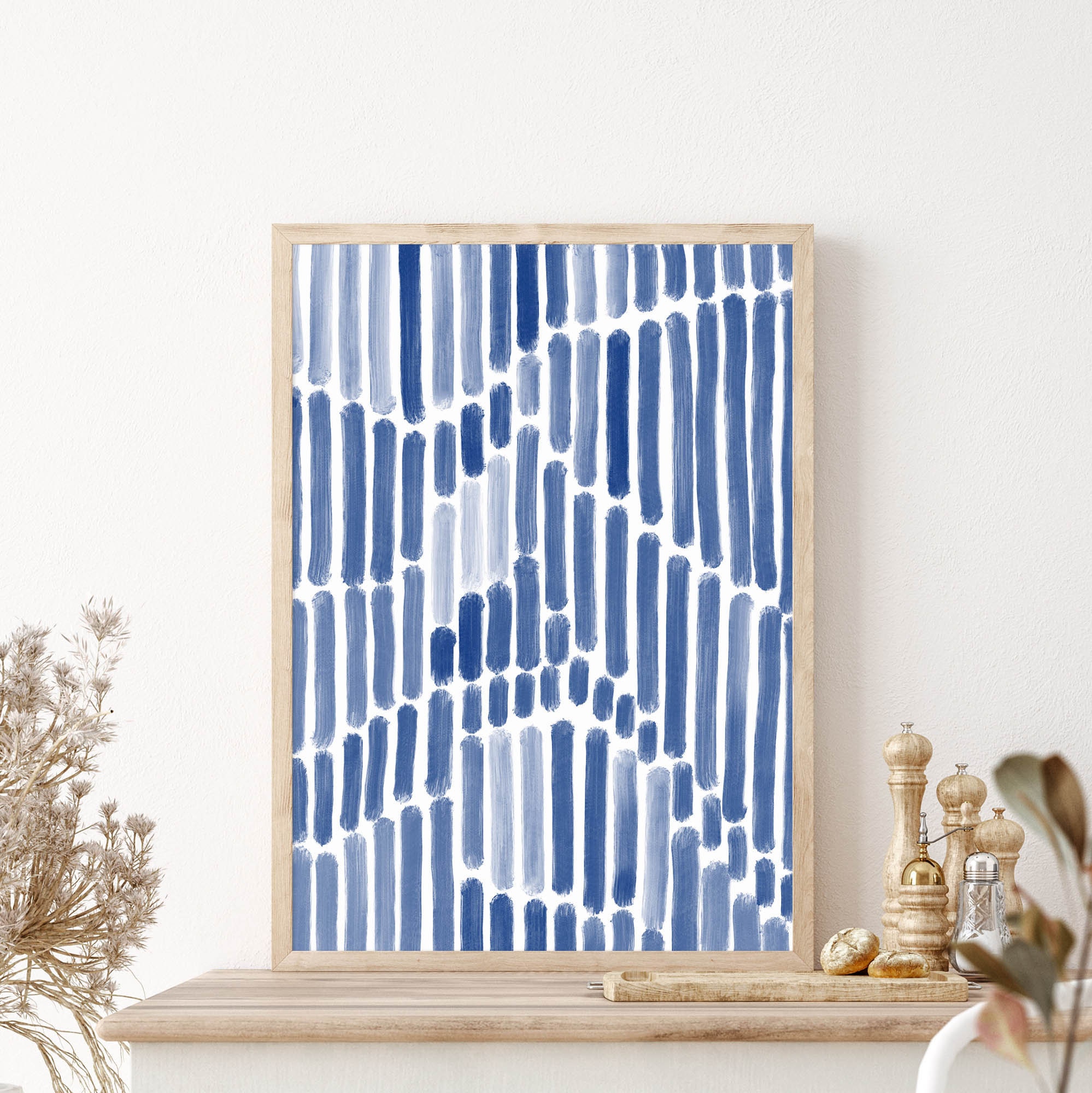 Minimalist Blue Art Print Download, Wall Decor Printable Art, Modern ...