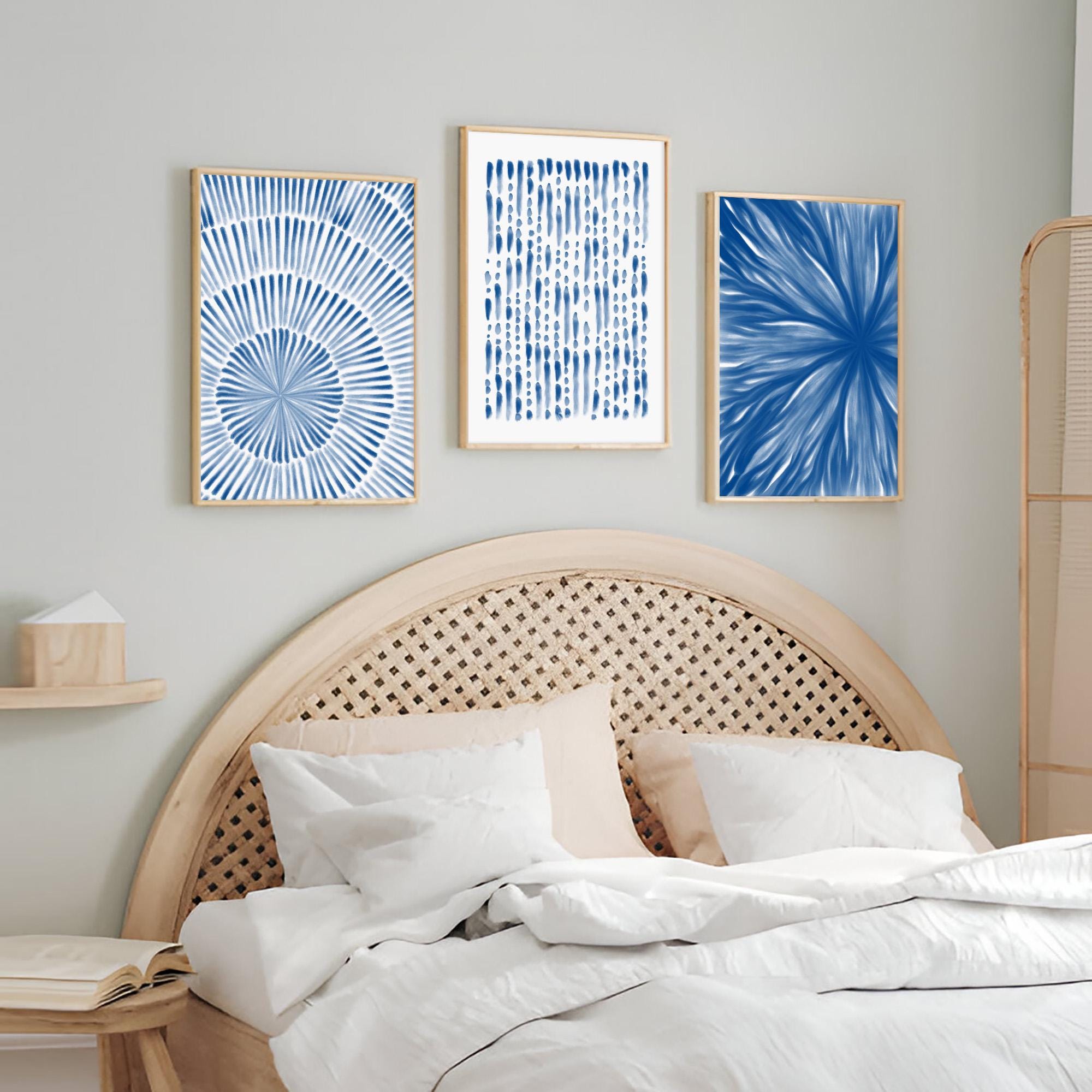 Download Blue Art Prints Set of 3, Abstract Wall Art Printable ...