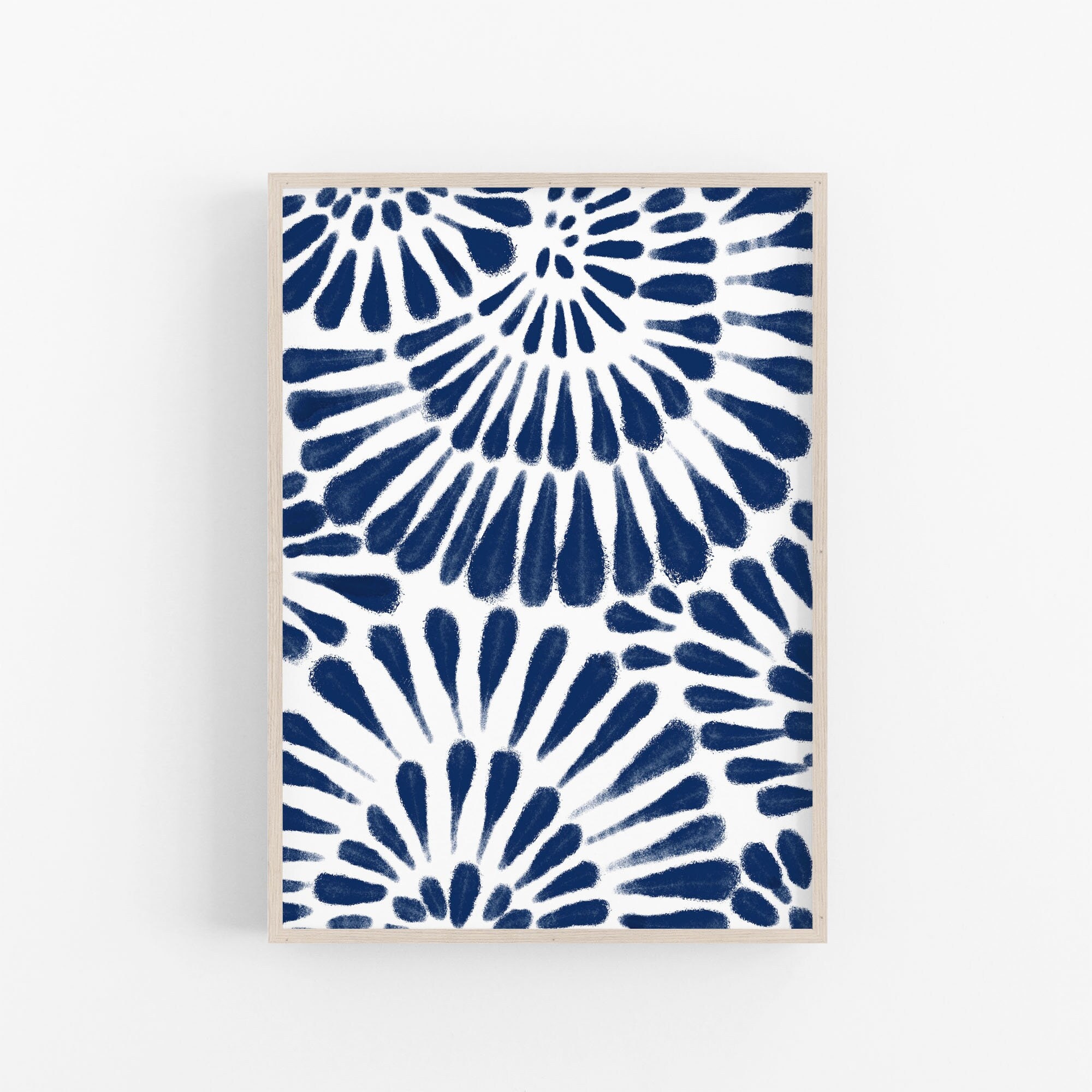 Blue Abstract Wall Art Digital Download, Blue Printable Art, Living ...