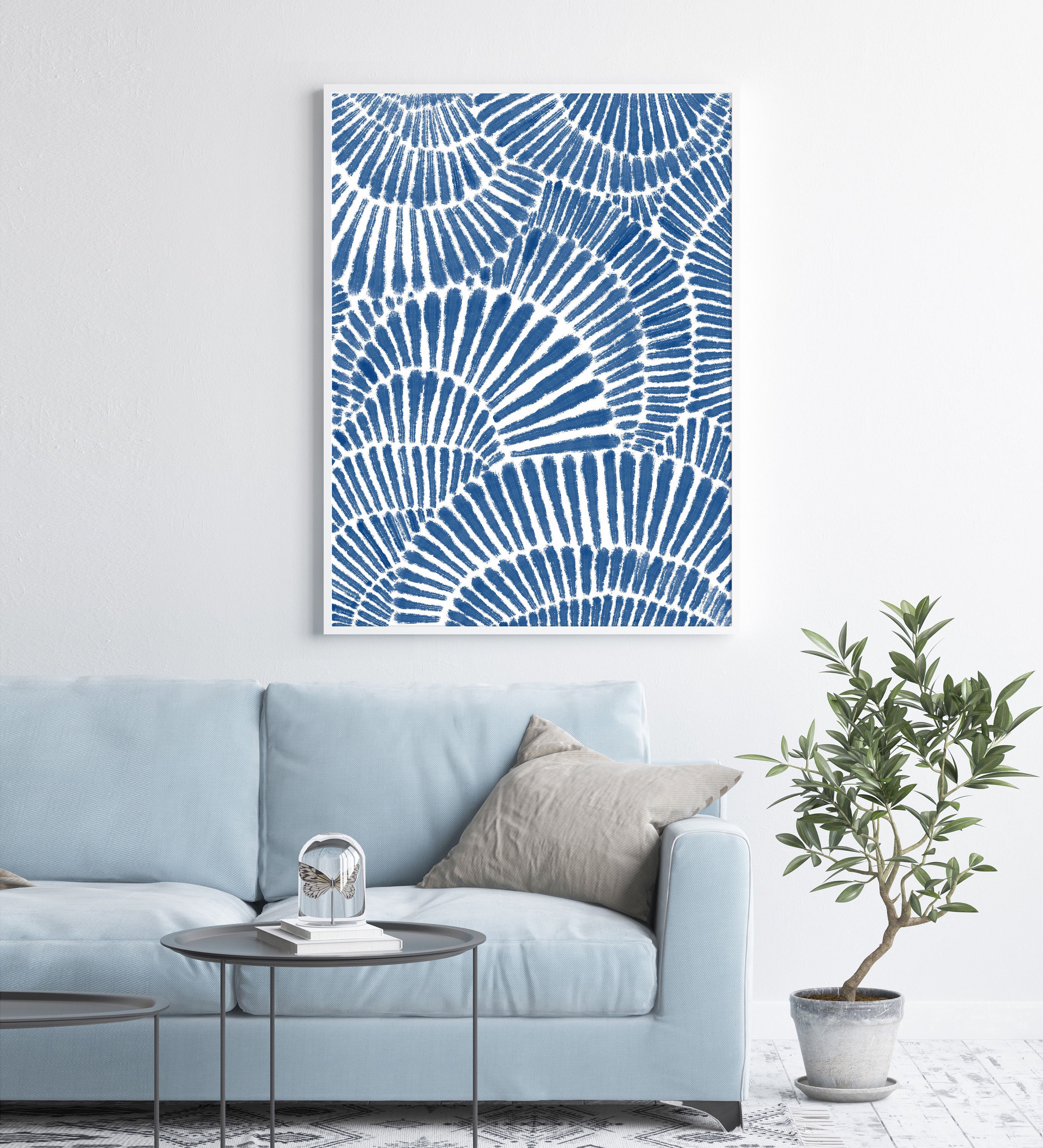 Blue Abstract Wall Art Digital Download Blue Watercolor - Etsy