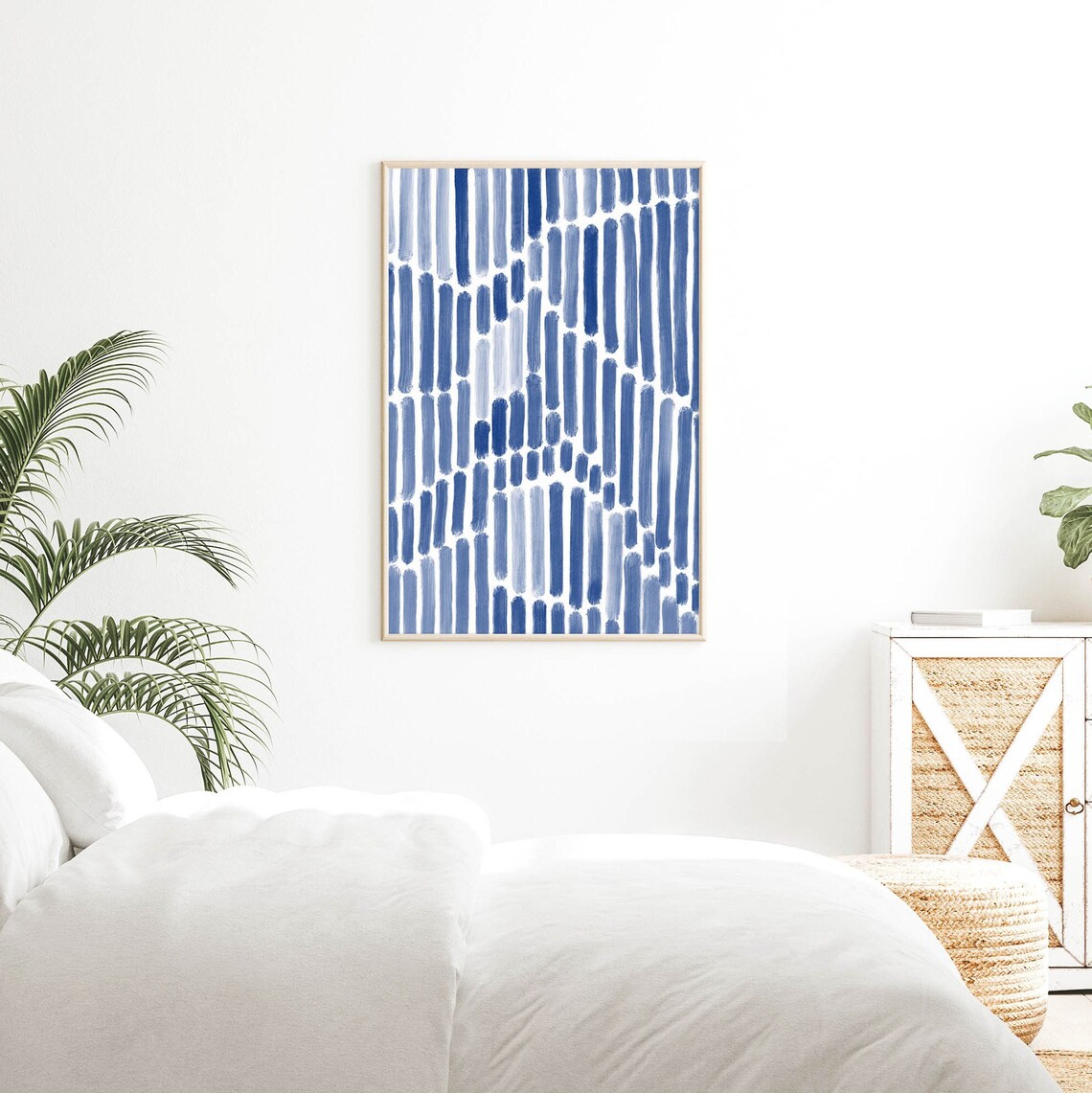 Minimalist Blue Art Print Download Wall Decor Printable Art - Etsy