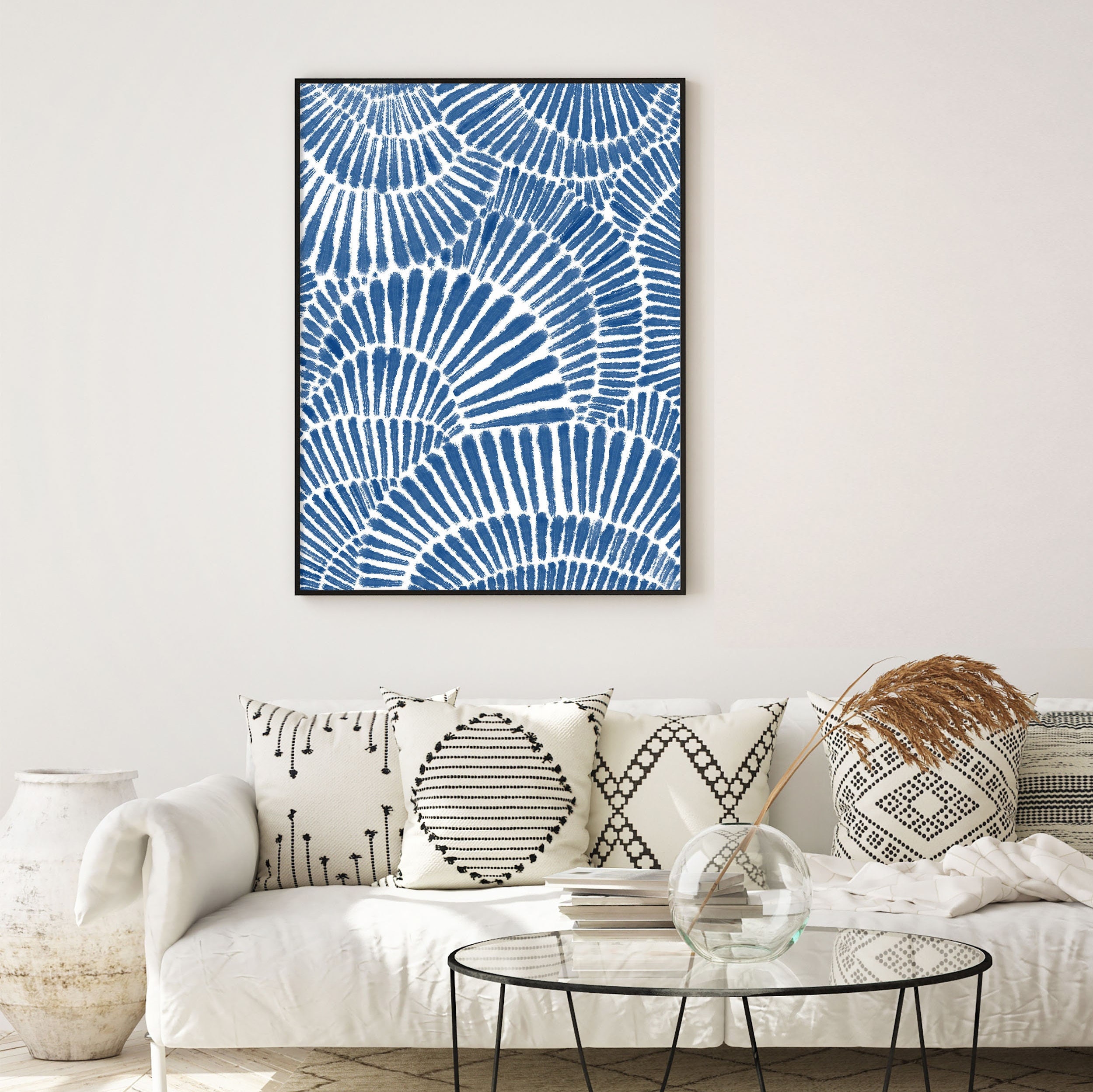 Blue Abstract Wall Art Digital Download Blue Watercolor - Etsy